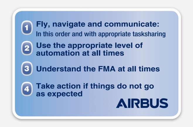 AIRBUS Golden Rules for Pilots Sticker (4 Rules) – Gone Flying Store