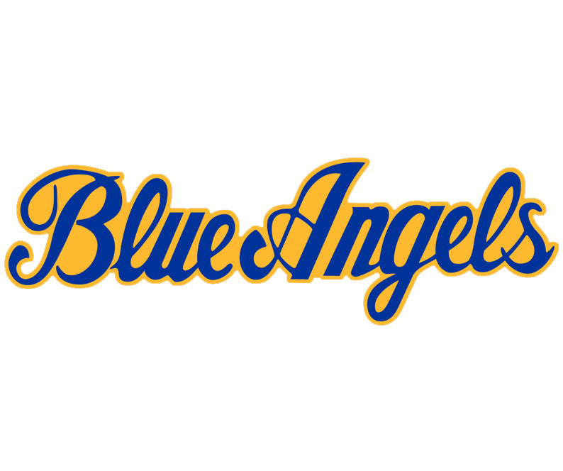Sticker Blue Angels Navy Flight Demonstration Squadron Text Logo (9 in ...